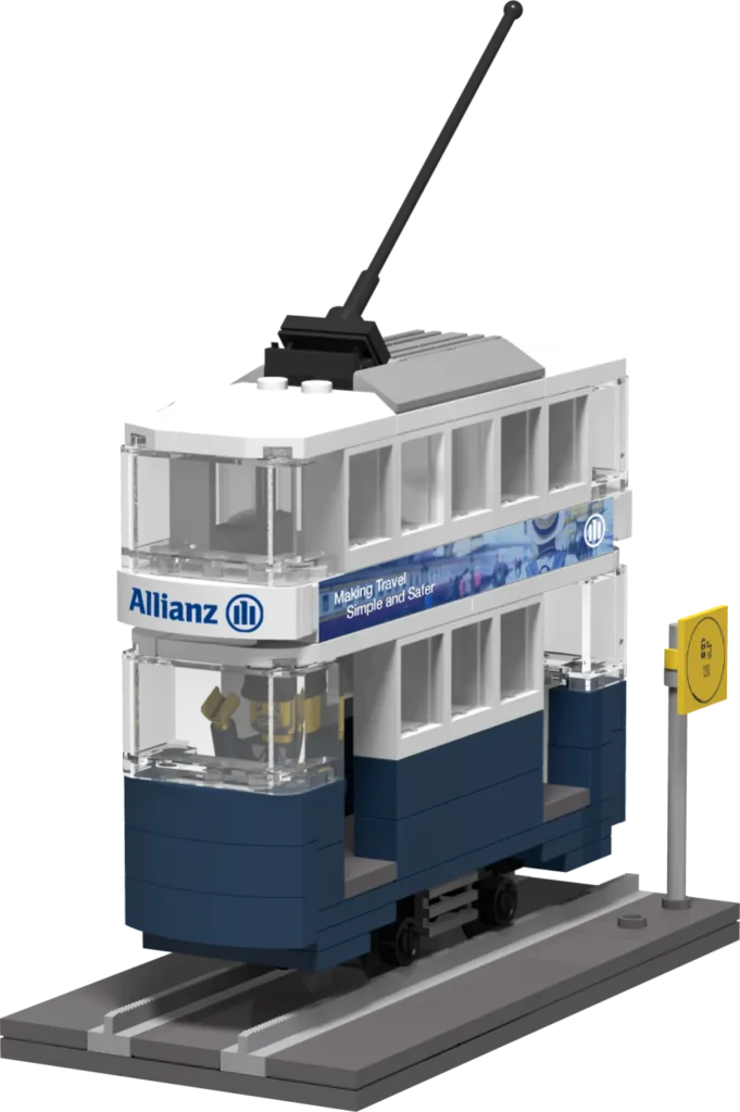 The Brick Ding Ding | Custom LEGO® Tram Gift for Global Logistics Brand